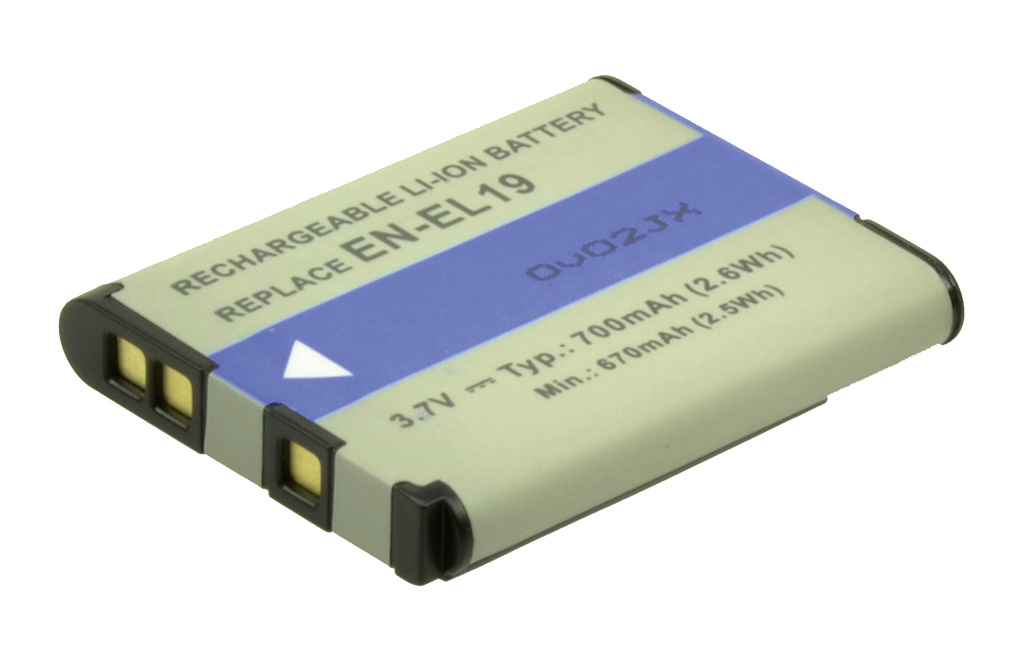 Batéria Nikon CoolPix S100 / S2500 / S3100 / S4100 / S4400 / S5200 / S6500 / EN-EL19 - 3.7v ...